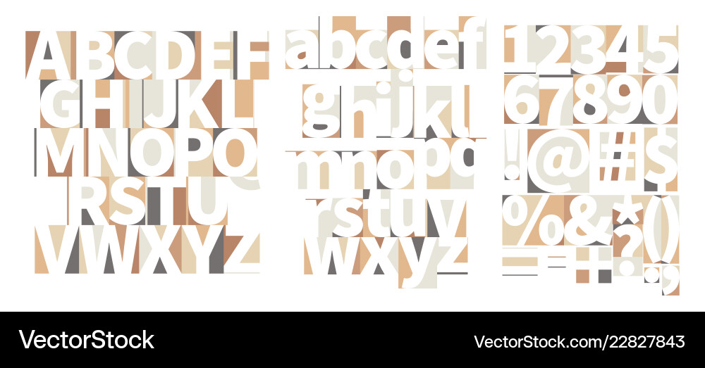 Minimal geometric art-deco font with counter Vector Image