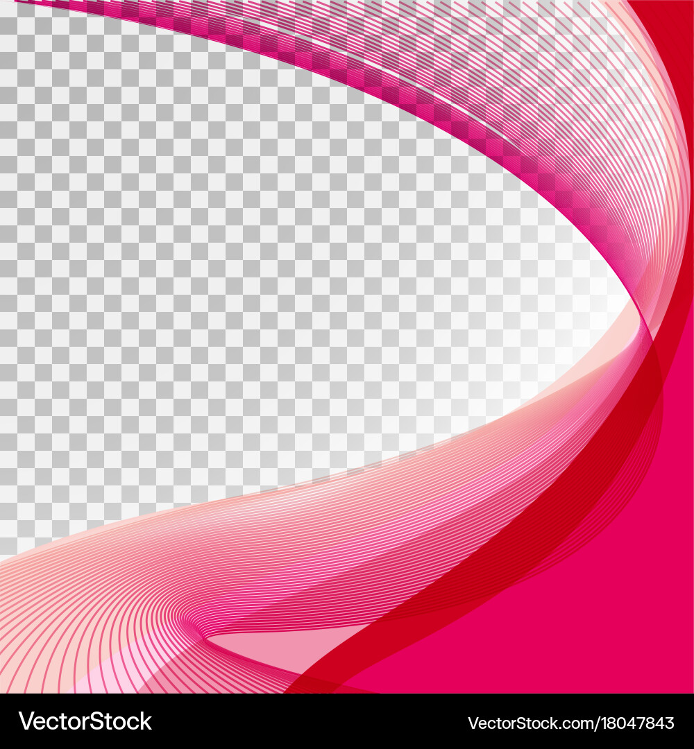 Red and pink lines on transparent background Vector Image