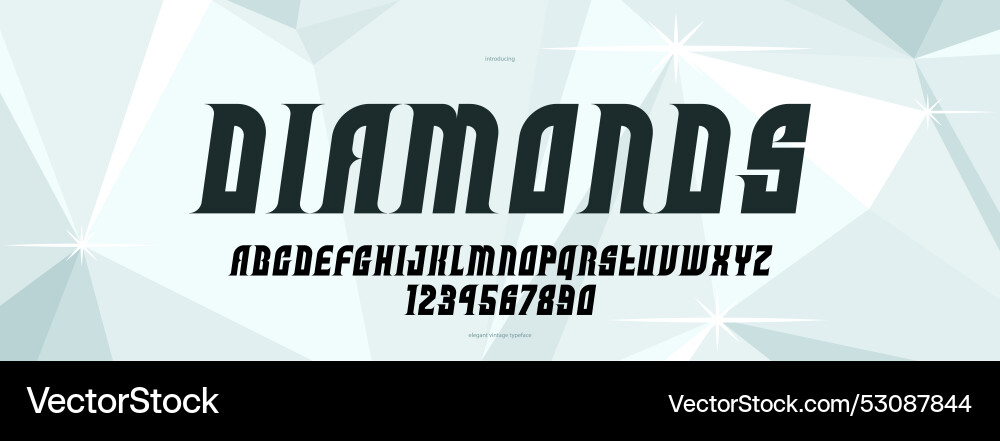 Classic serif vintage font for logos and emblems Vector Image