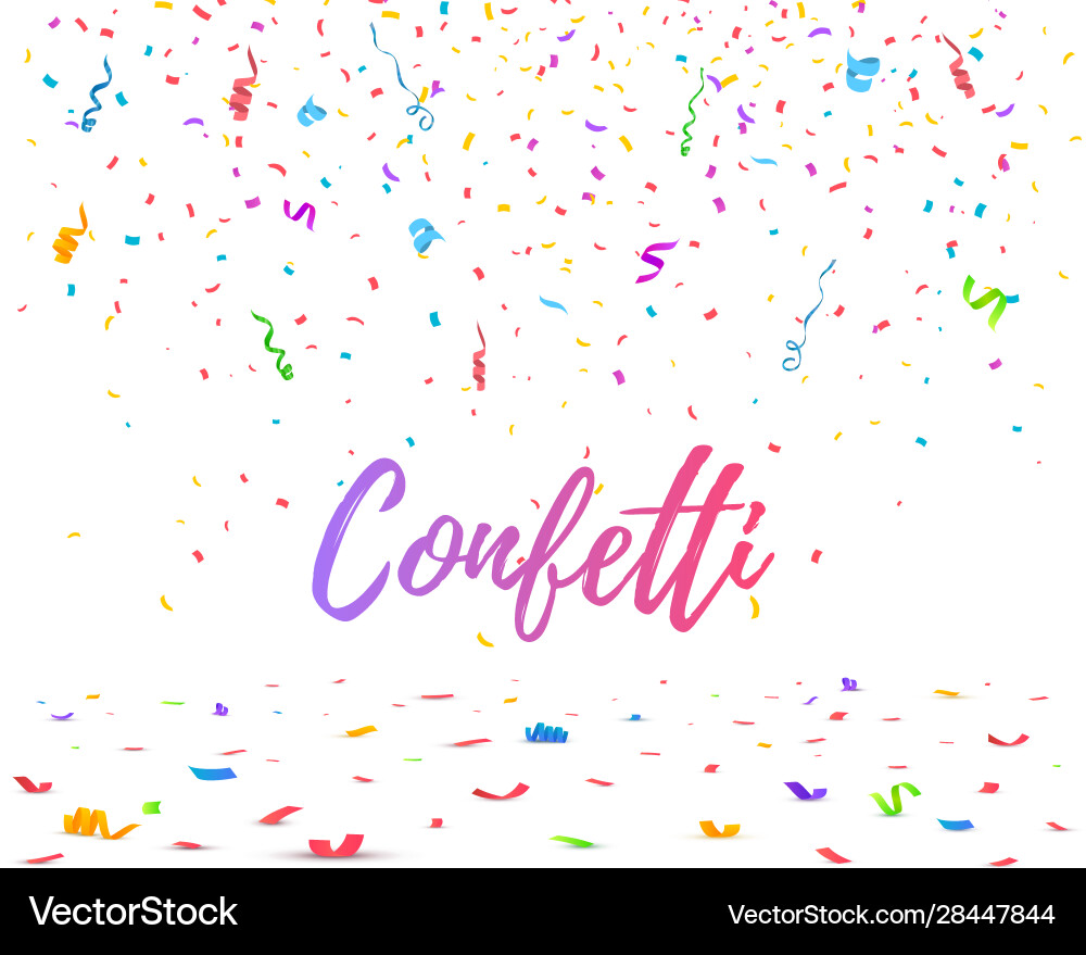 Confetti background Royalty Free Vector Image - VectorStock