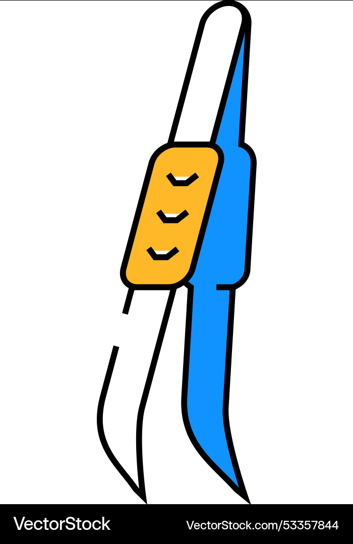 Forceps chemical glassware lab icon color Vector Image