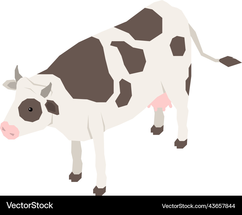 Isometric cow Royalty Free Vector Image - VectorStock