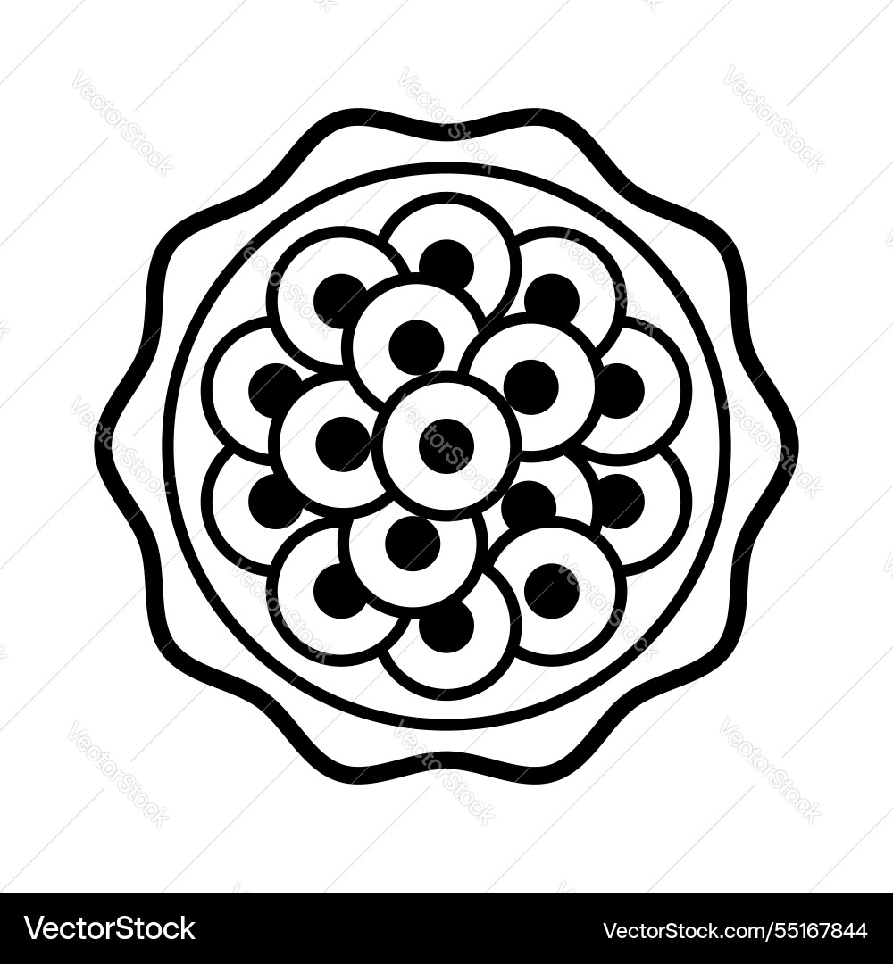 Morula icon symbol outline Royalty Free Vector Image