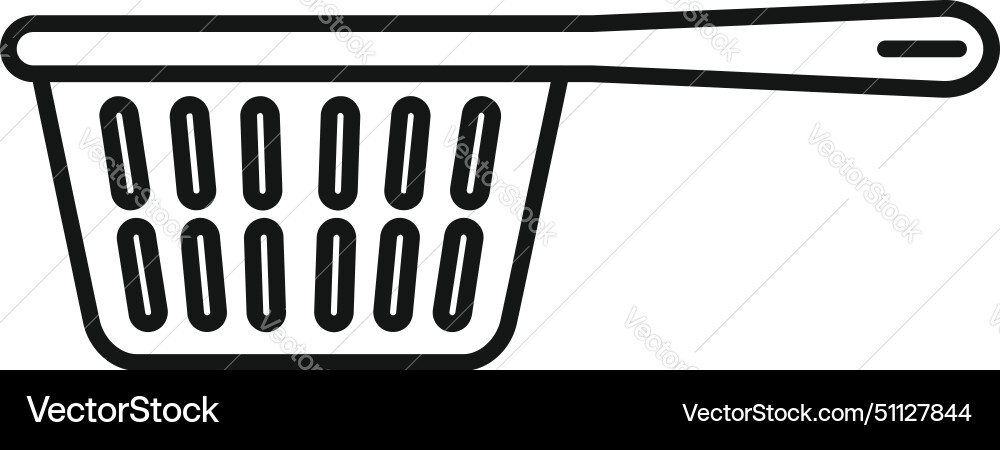 Plastic colander icon outline cook element Vector Image