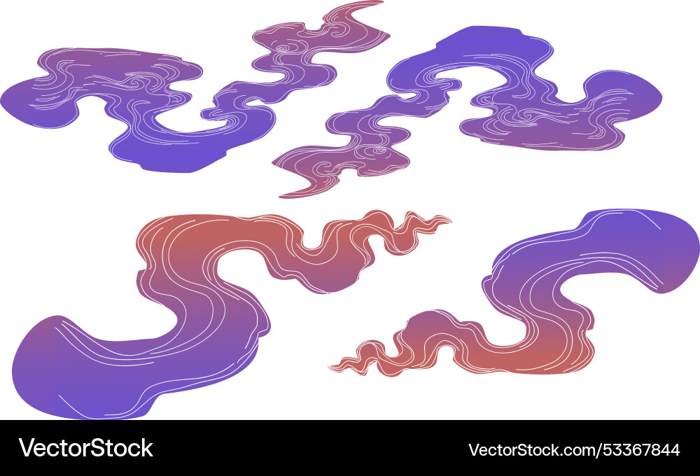 Wiggly clouds Royalty Free Vector Image - VectorStock