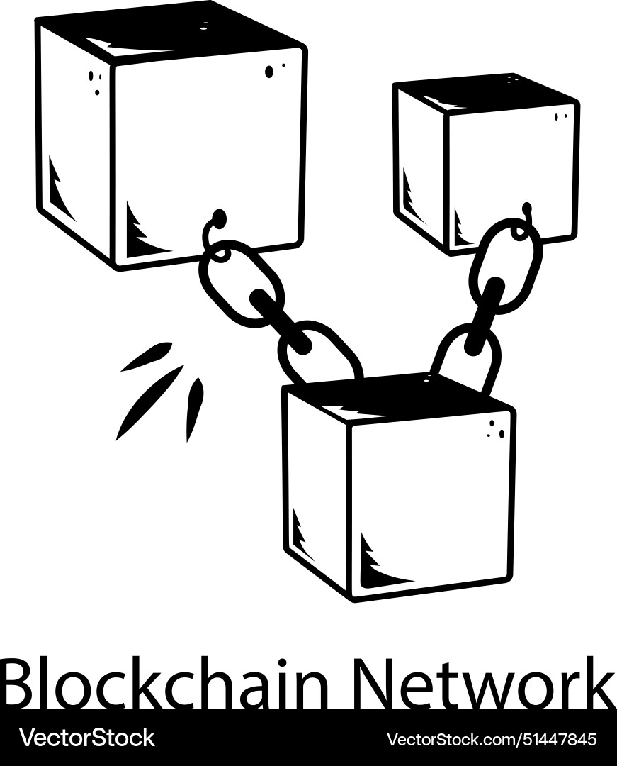 Blockchain network Royalty Free Vector Image - VectorStock