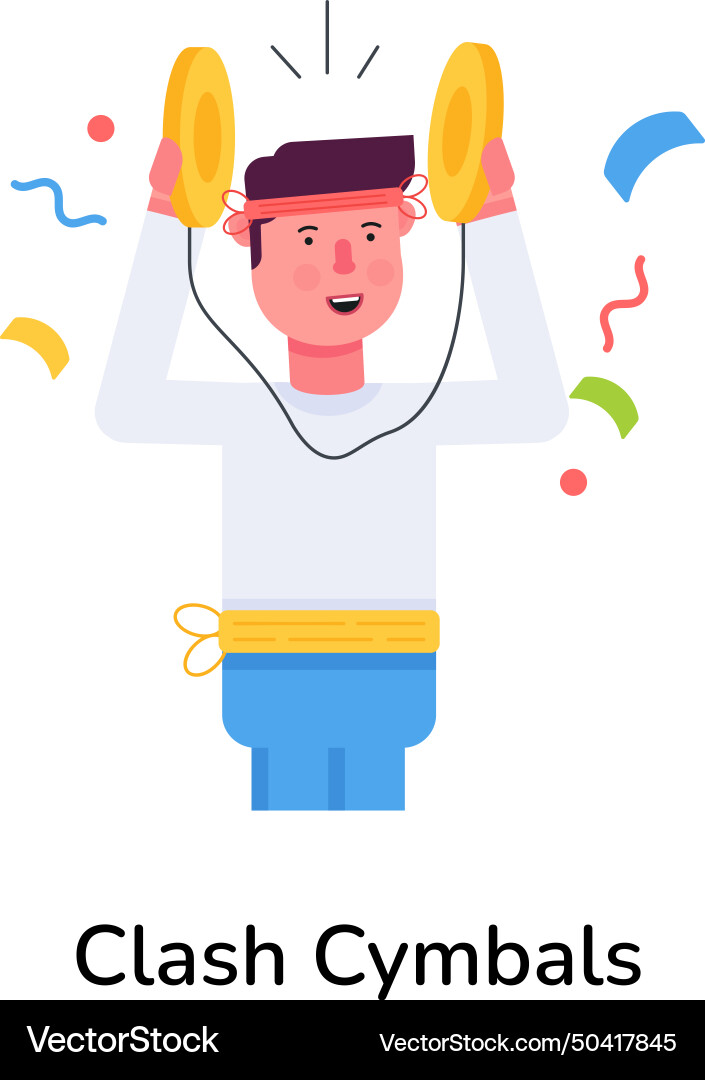 Clash cymbals Royalty Free Vector Image - VectorStock