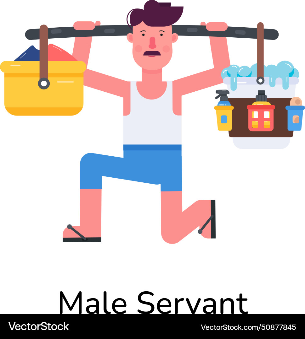 Male servant Royalty Free Vector Image - VectorStock