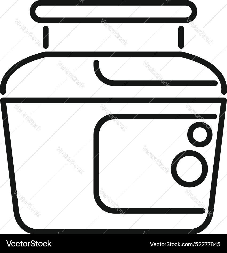Modern multi cooker machine for steaming food icon
