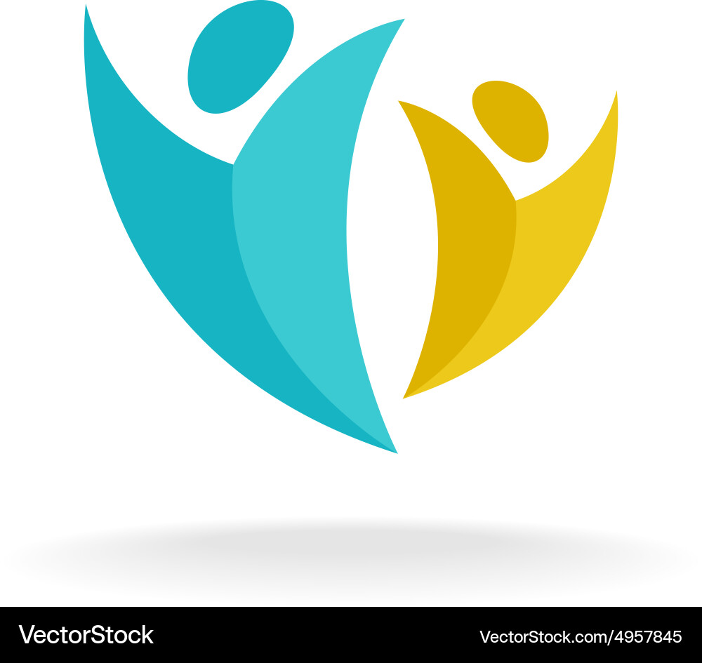 Rising People Logo Royalty Free Vector Image - VectorStock