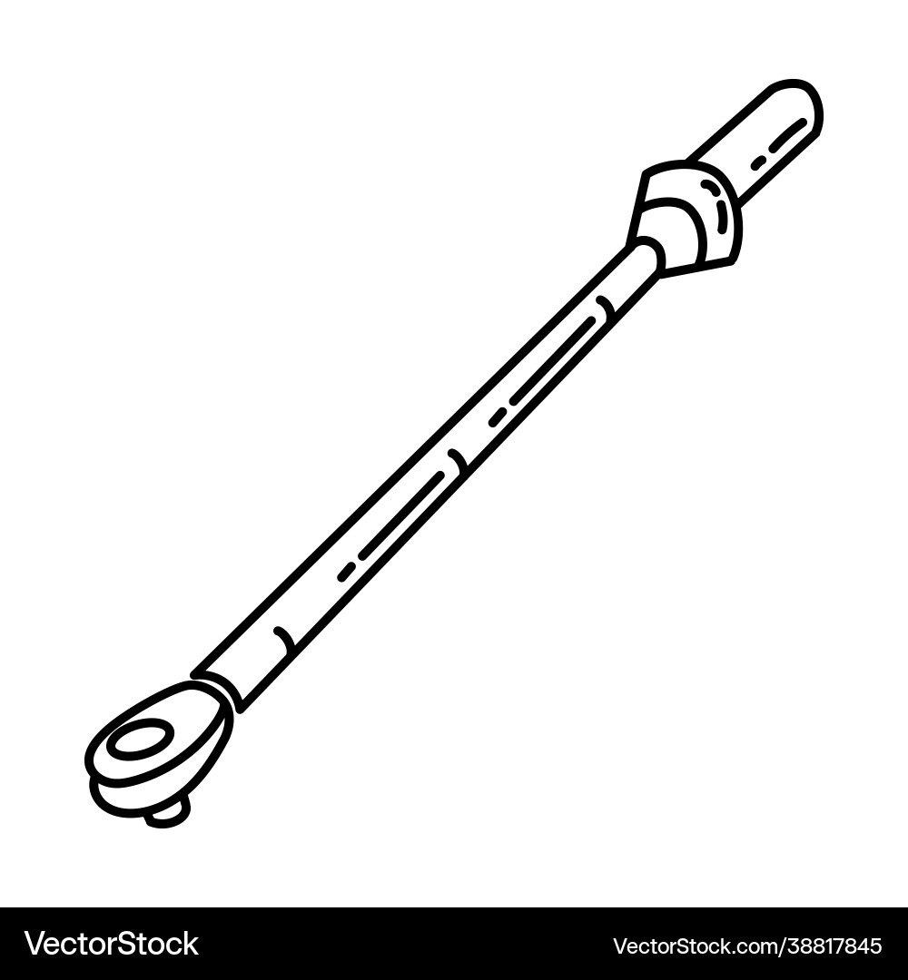 Torque wrench icon doodle hand drawn or outline Vector Image