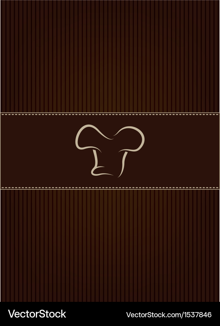 Brown restaurant menu cover Royalty Free Vector Image