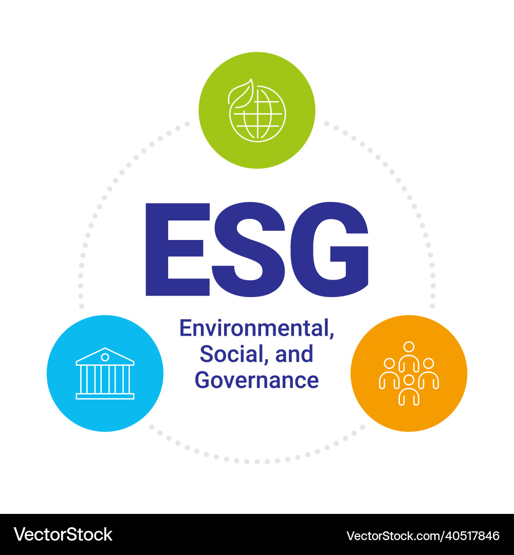 Environmental social and corporate governance Vector Image