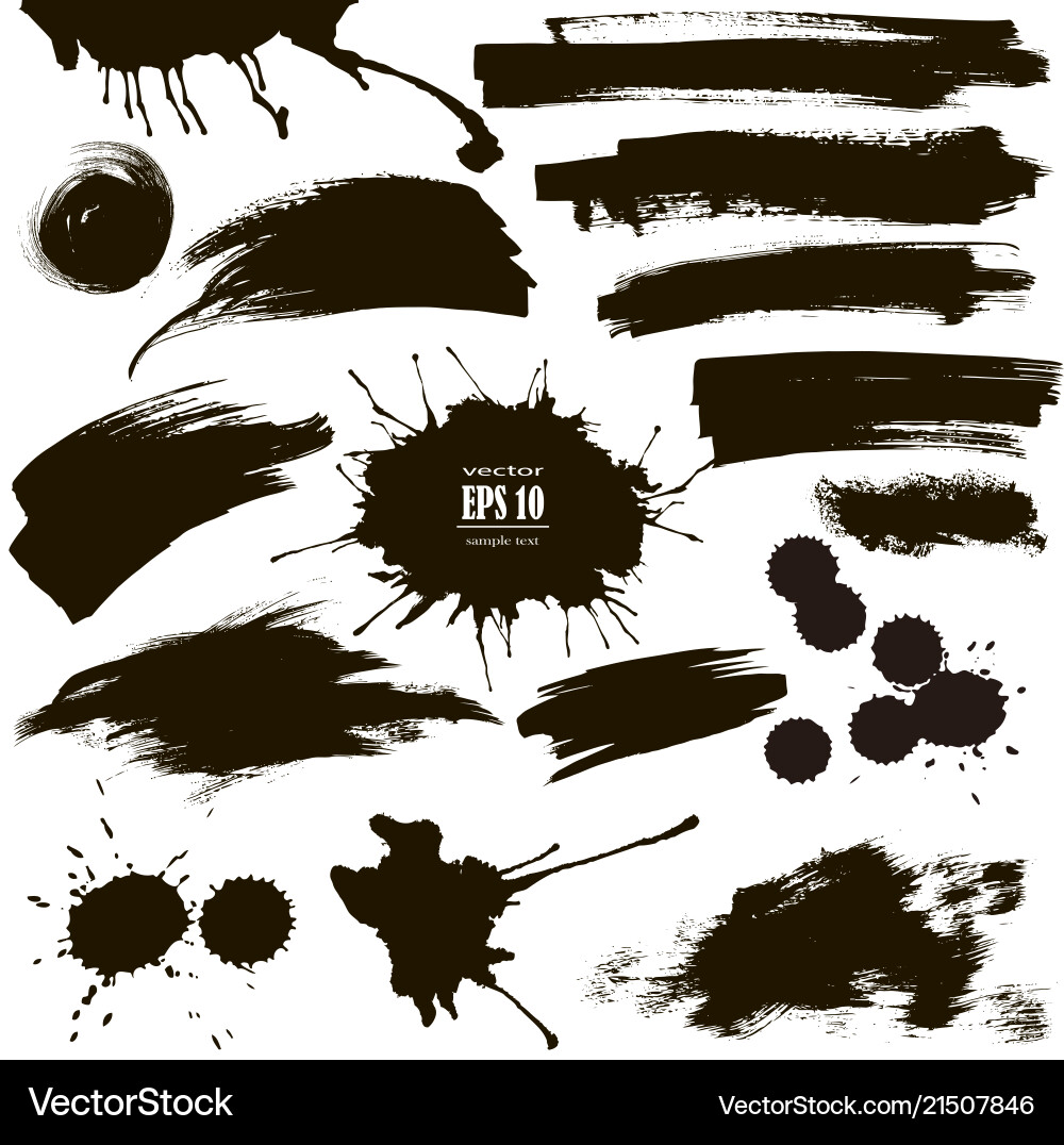 Ink spots spray set Royalty Free Vector Image - VectorStock