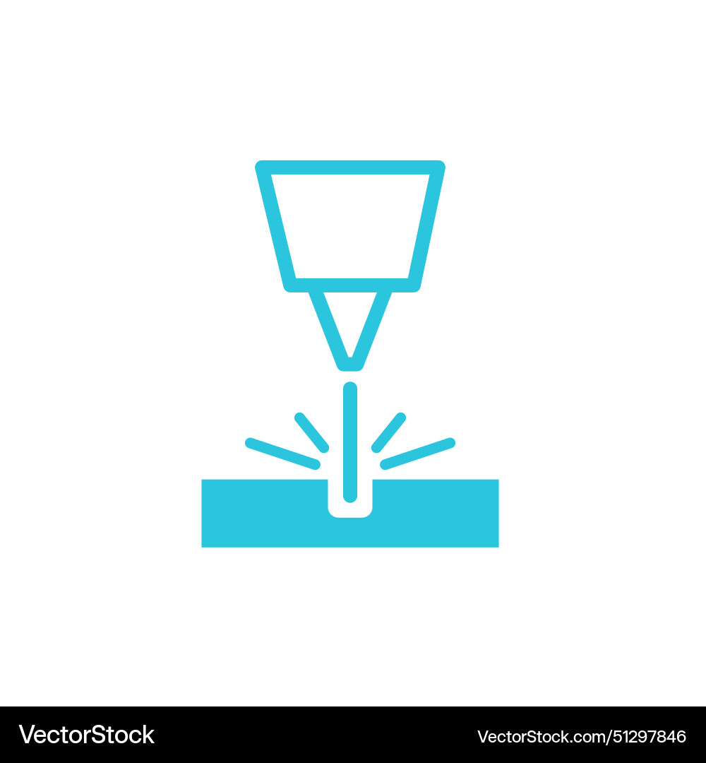 Laser engraving machine head isolated on white Vector Image