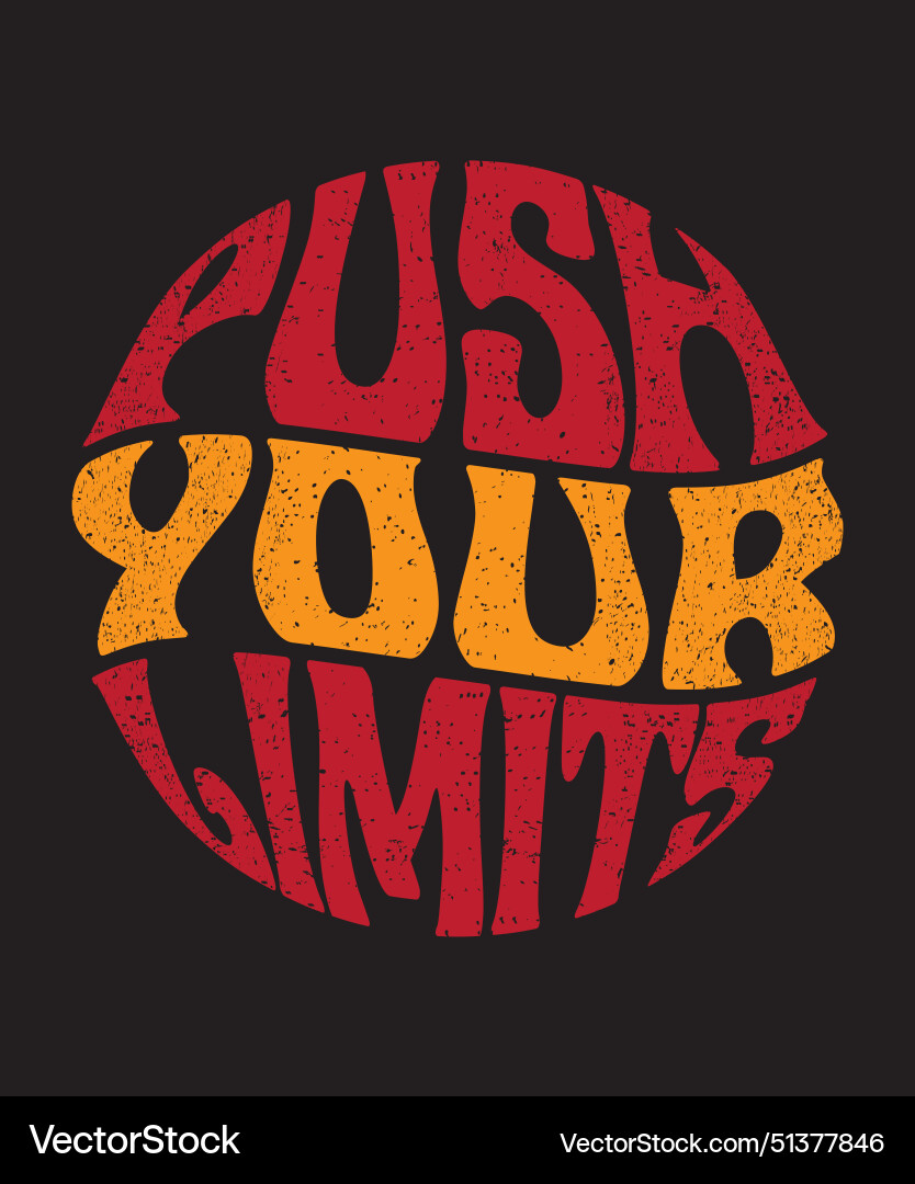Push your limits typography gym design Royalty Free Vector Push your limits typography gym design Royalty Free Vector