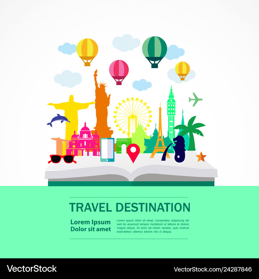 Travel around the world Royalty Free Vector Image