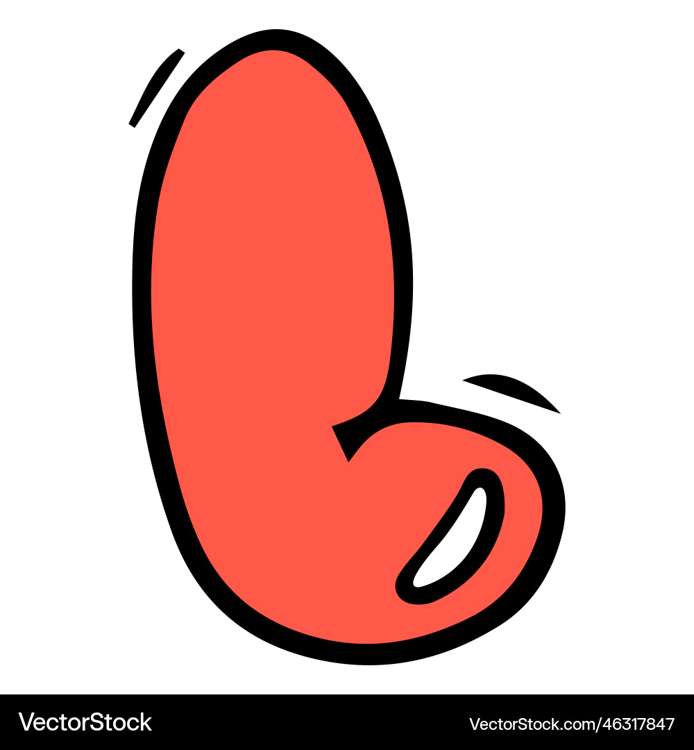 Alphabet letter l graffiti Royalty Free Vector Image