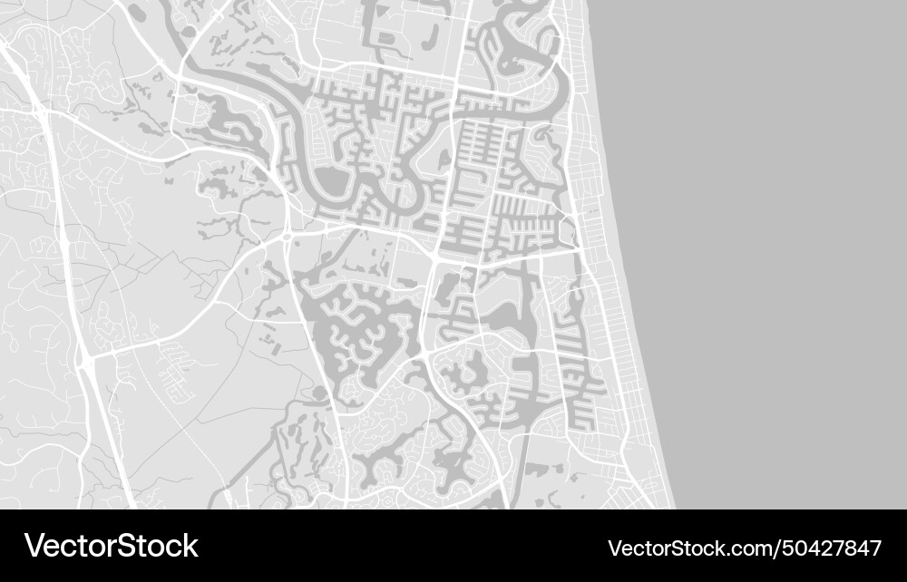 Background gold coast map australia white Vector Image