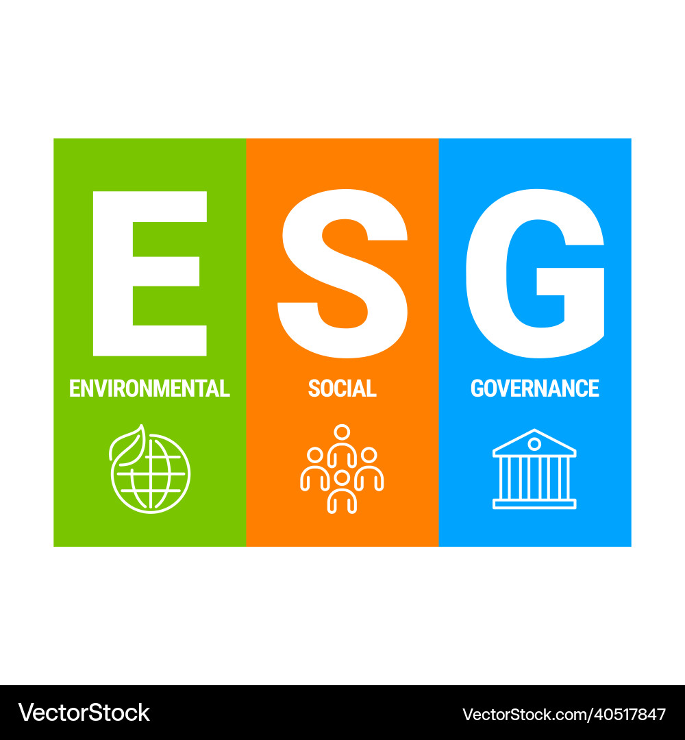 Environmental social and corporate governance Vector Image