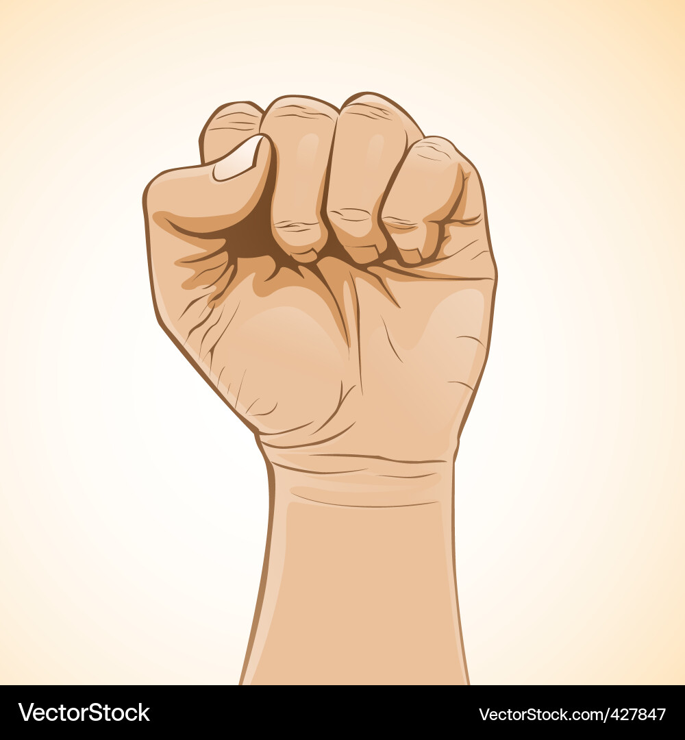 Fist color Royalty Free Vector Image - VectorStock