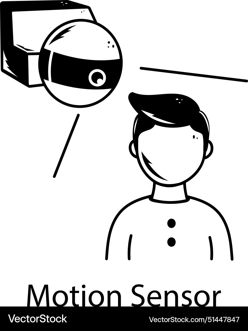 Motion sensor Royalty Free Vector Image - VectorStock