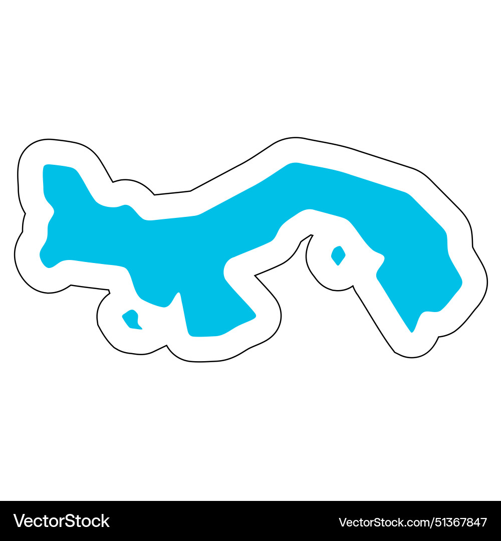 Panama country map sticker Royalty Free Vector Image