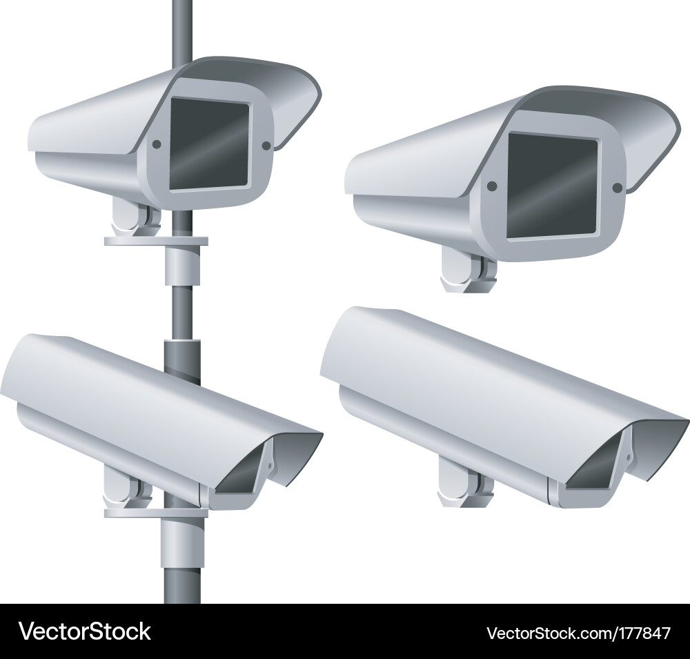Security camera Royalty Free Vector Image - VectorStock