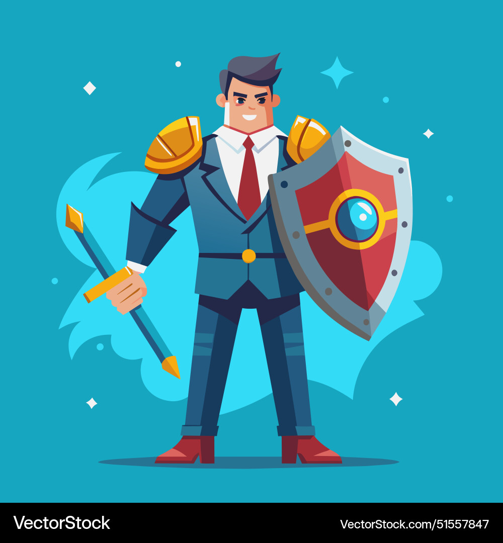 Shield protection from threats security attack Vector Image