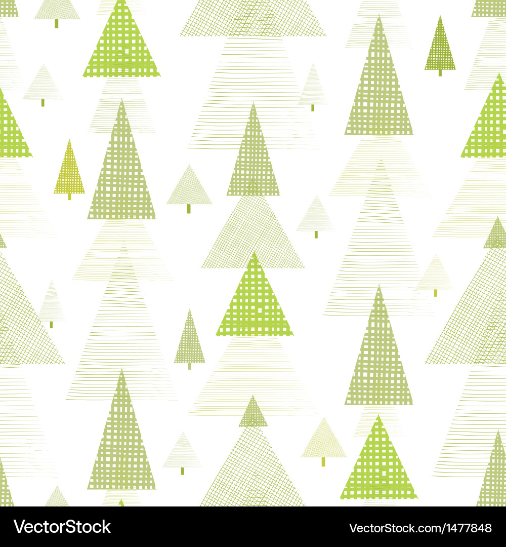 Abstract pine tree forest seamless pattern Vector Image
