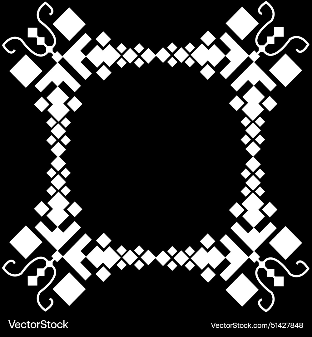 Black and white ornamental frames 1 Royalty Free Vector