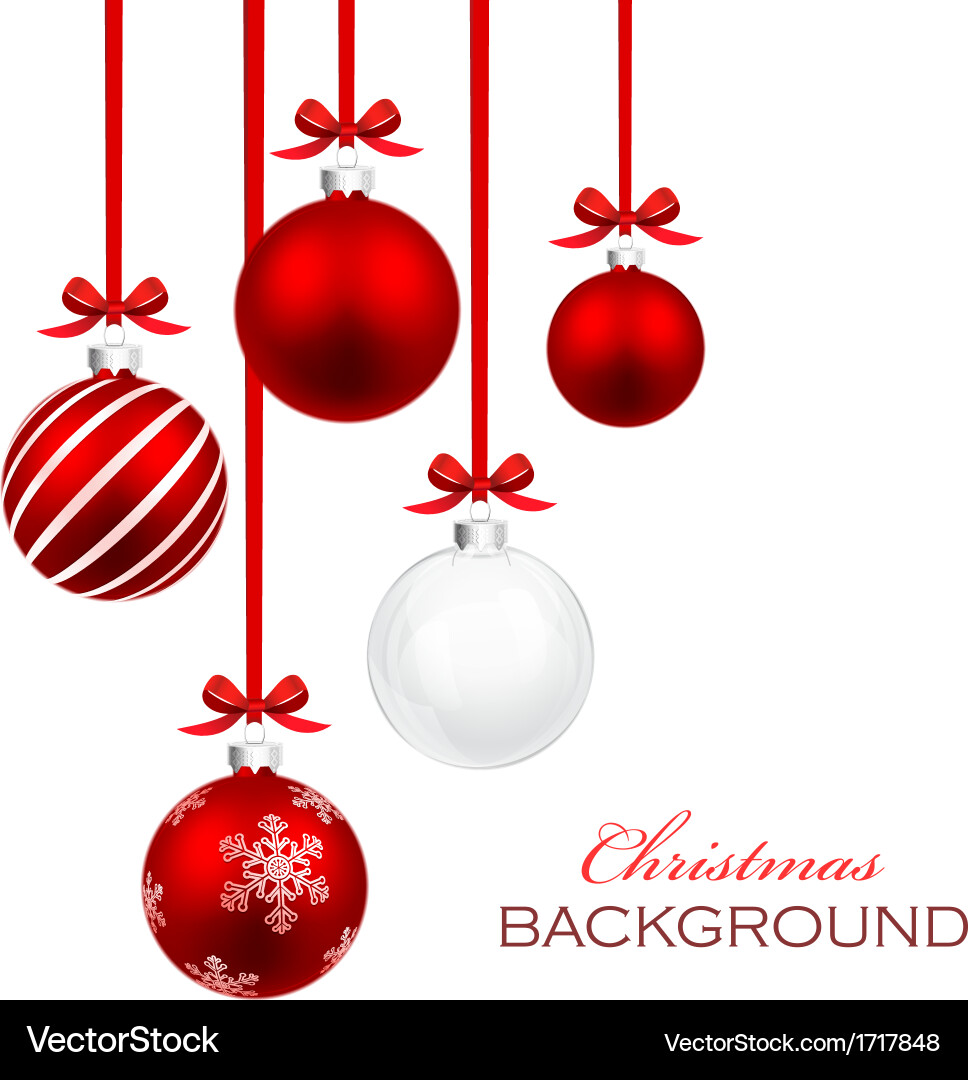 Christmas balls Royalty Free Vector Image - VectorStock