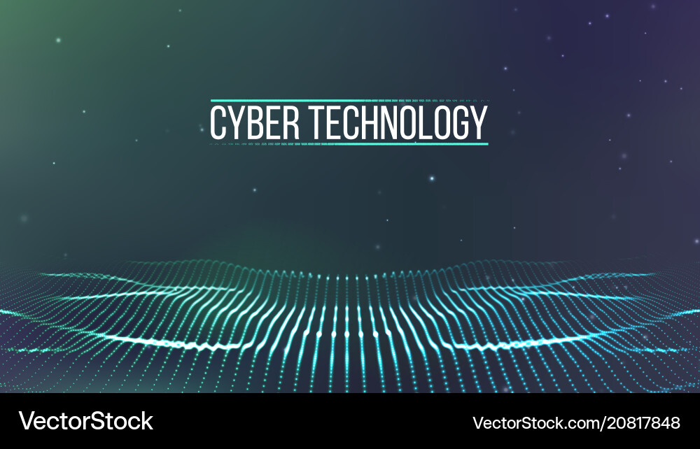 Cyber Grid Technology Background Royalty Free Vector Image