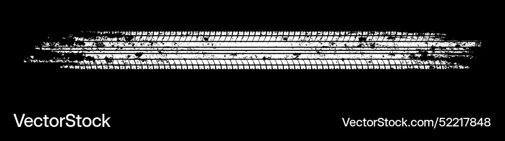 Grunge tire track wheel braking marks white Vector Image