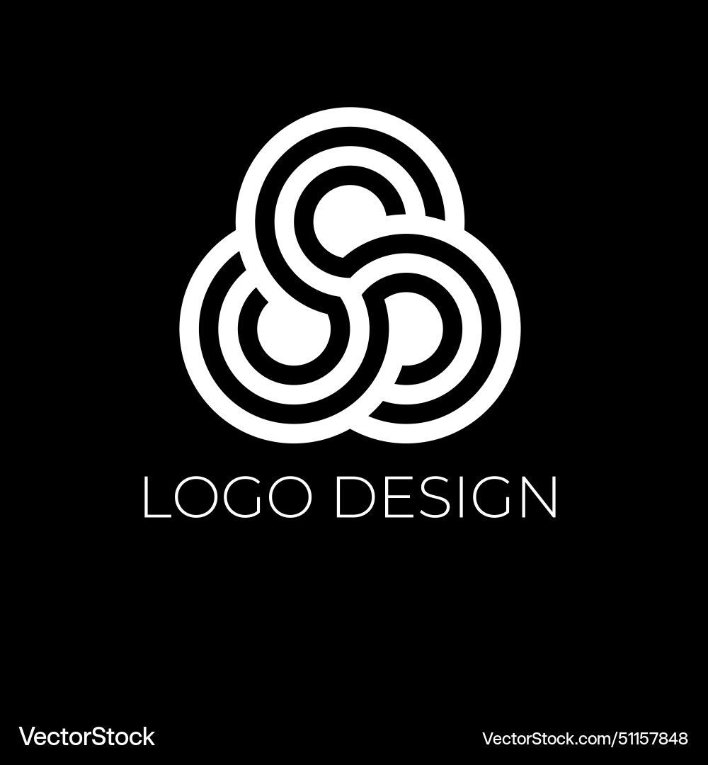 Mnimalistic special logo design Royalty Free Vector Image