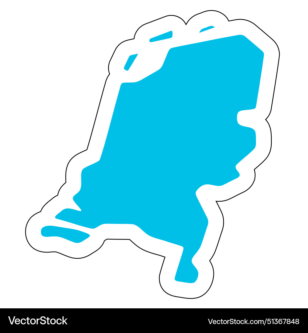 Netherlands country map sticker Royalty Free Vector Image