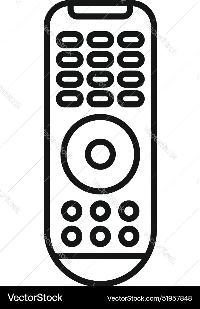Remote control with buttons and circle navigation Vector Image
