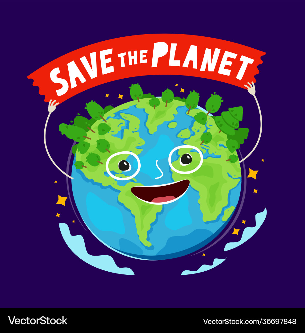 Save planet environmental protection ecology Vector Image