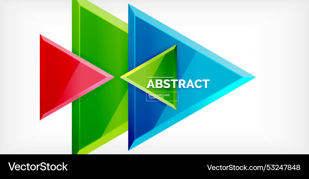 Triangle Glass Shapes Geometric Abstract Vector Image