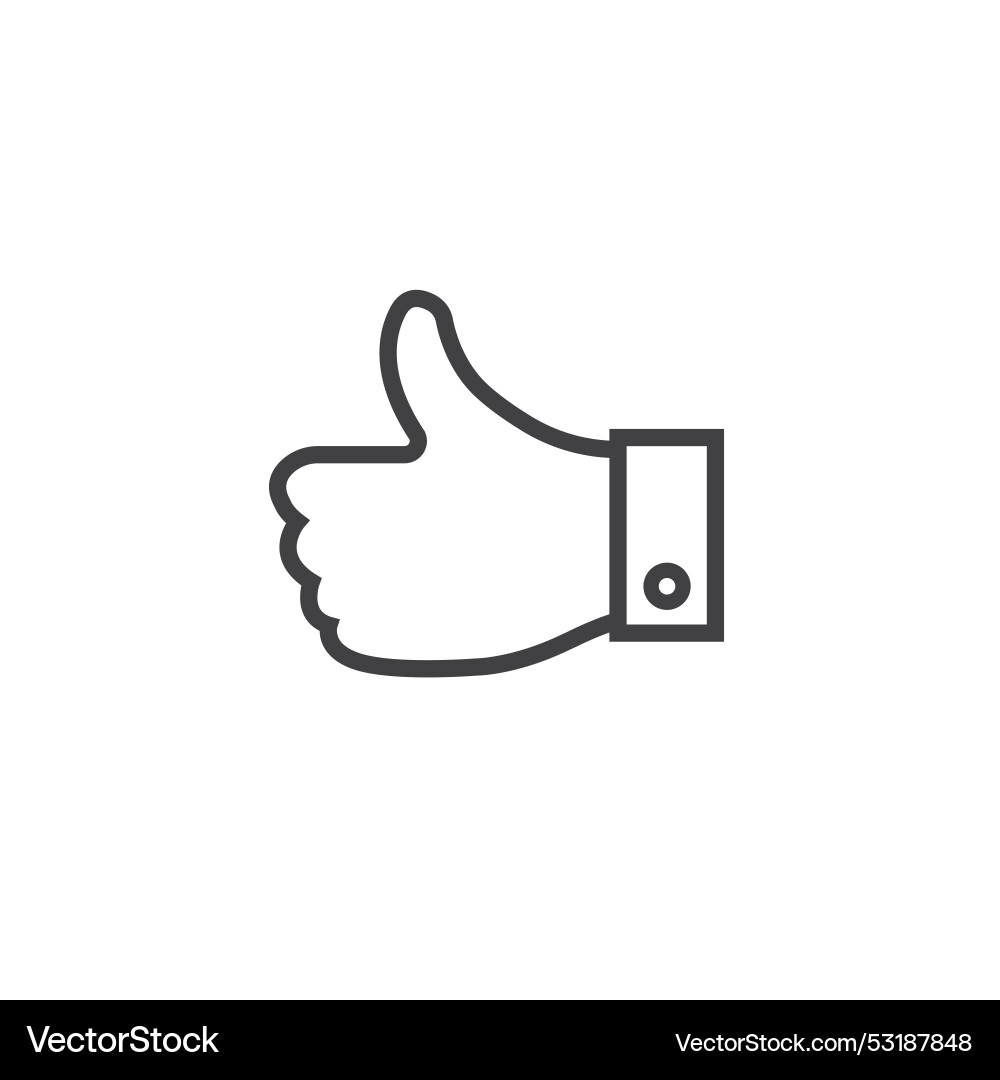 Tumb hand up good product icon concept design Vector Image