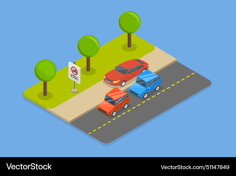 3d isometric flat of outdoor Royalty Free Vector Image