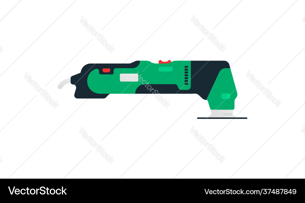 Angle grinder cordless side view power Royalty Free Vector