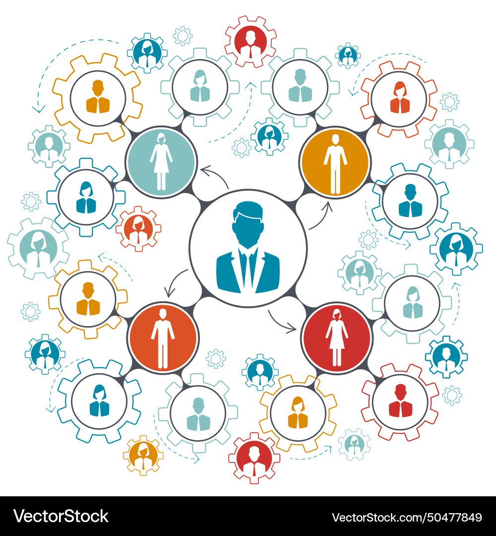 Business people team work management structure Vector Image