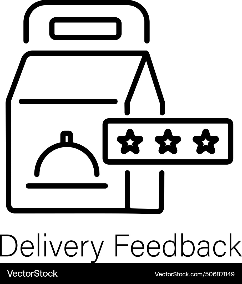 Delivery feedback Royalty Free Vector Image - VectorStock