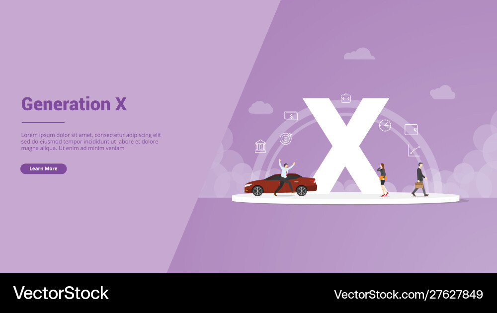 Generation x concept for website template Vector Image