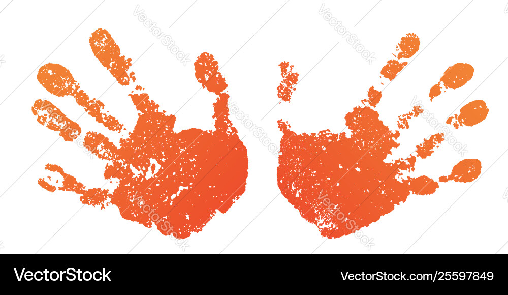 Hand paint print set isolated white background Vector Image