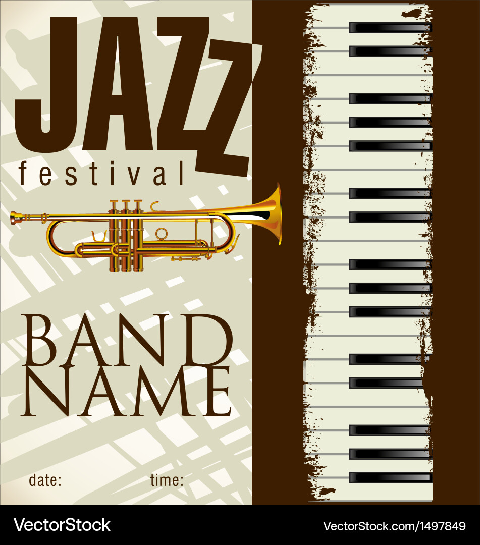 Jazz festival background Royalty Free Vector Image
