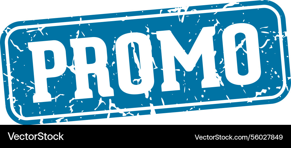 Promo rectangular sign promo stamp Royalty Free Vector Image