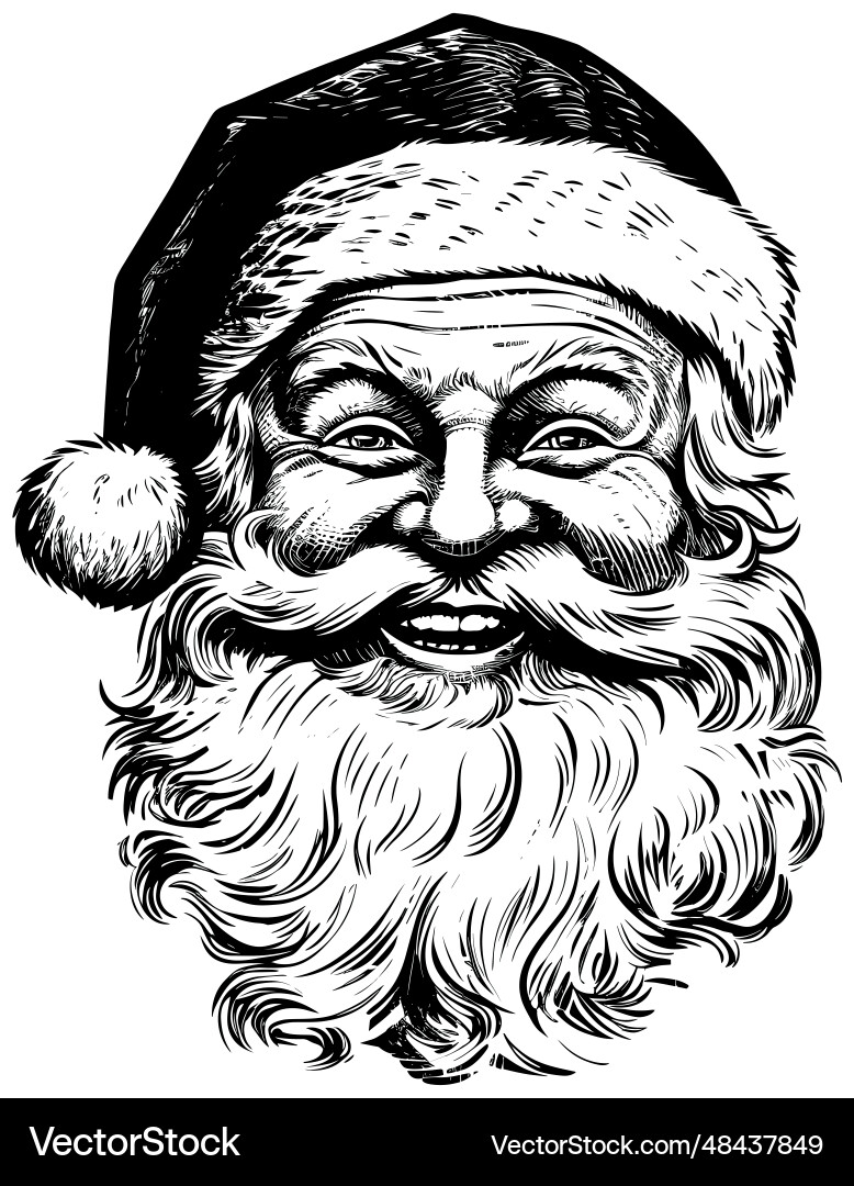 Santa Claus Line Art Vector Images (over 4,400)