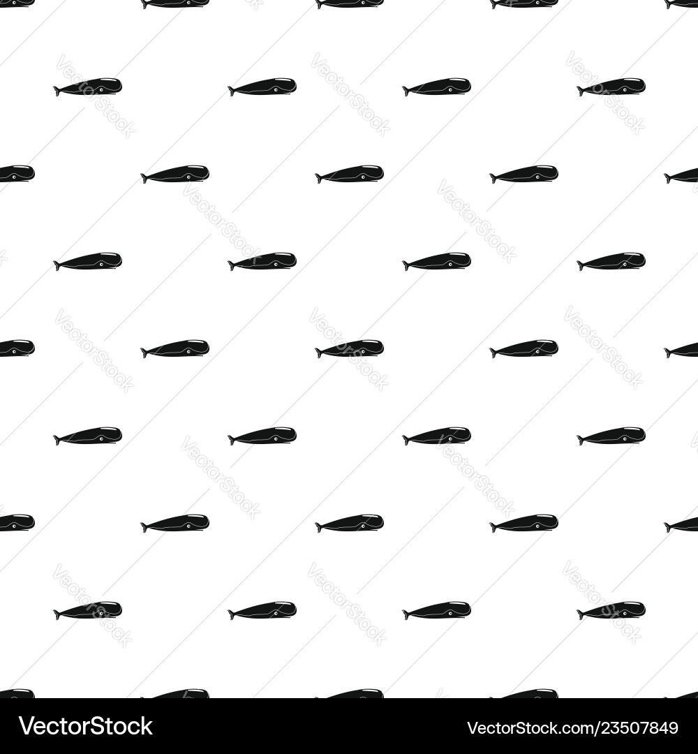 Sperm whale pattern seamless Royalty Free Vector Image